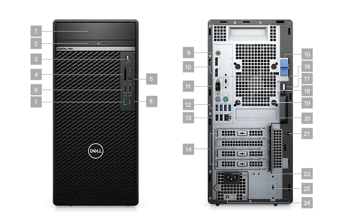 Bendary Stores. Dell Optiplex 7080 MT Intel Core i7-10700